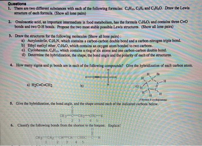 Solved Questions 1. There are two different substances with | Chegg.com