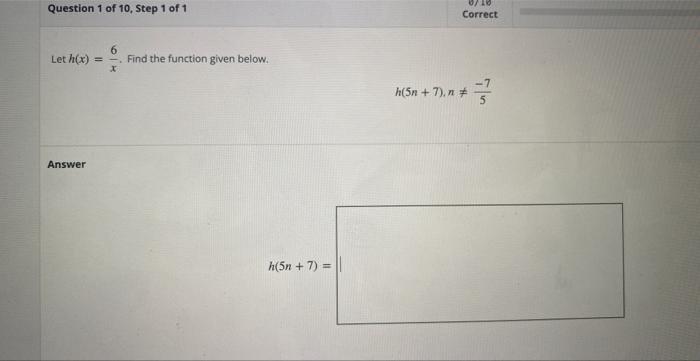 Solved Let h(x)=x6. Find the function given below. | Chegg.com
