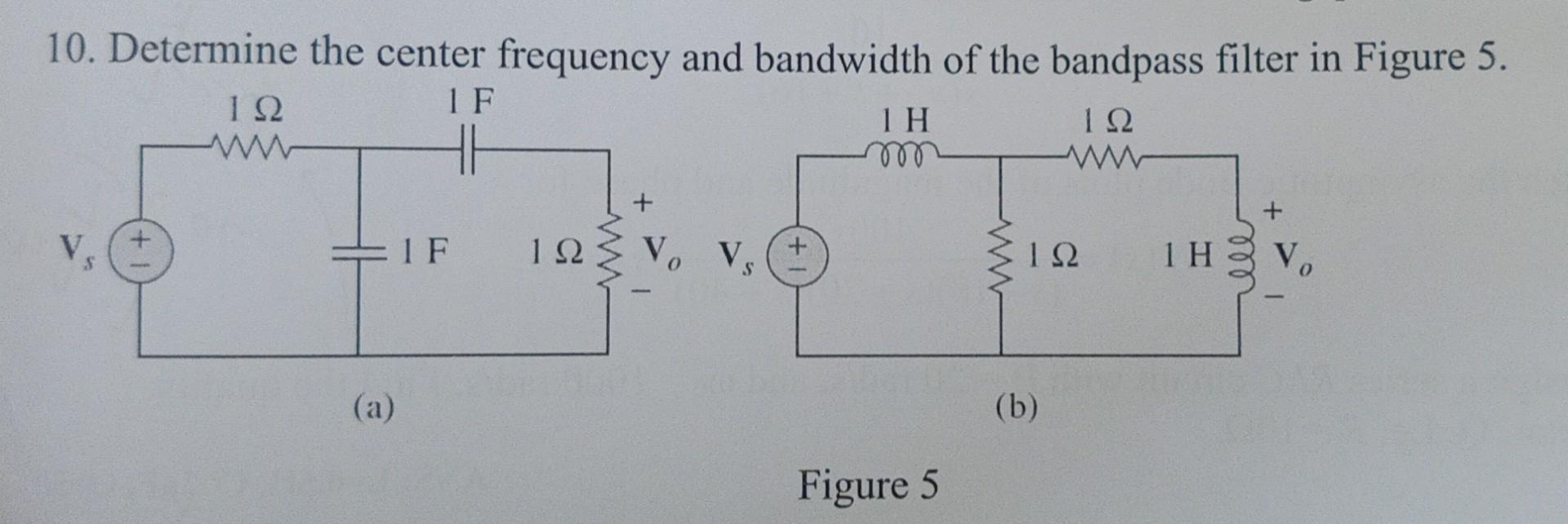 Solved 10. Determine the center frequency and bandwidth of | Chegg.com
