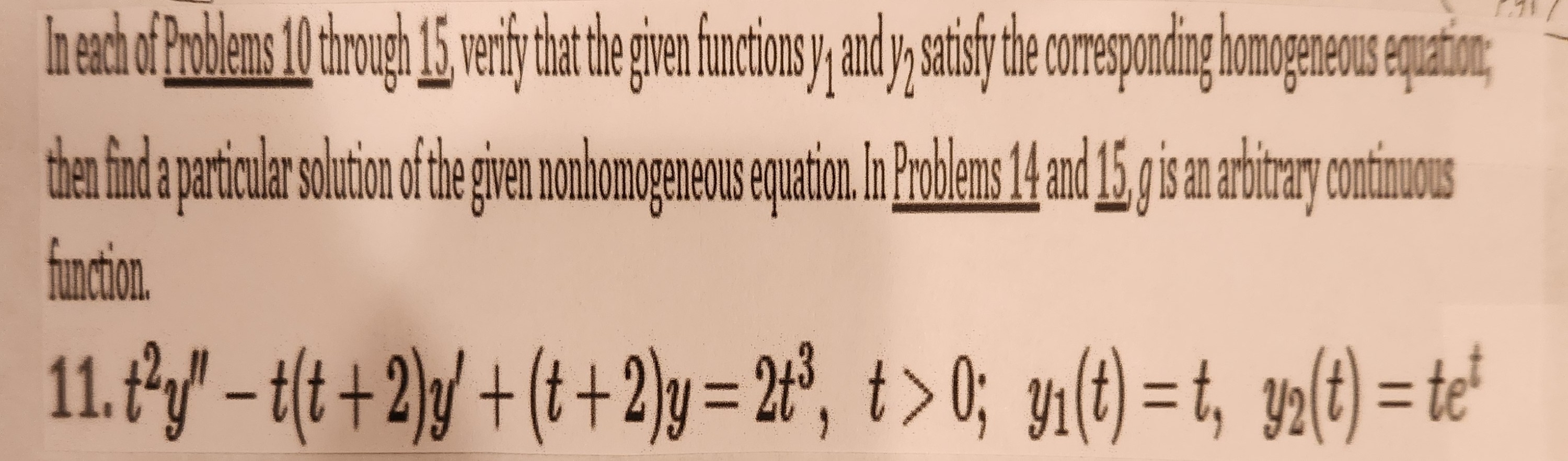 Solved In ﻿each of ﻿Problems 10 ﻿through 15, ﻿verify that | Chegg.com