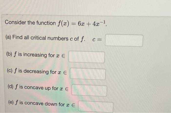 Solved Consider the function f(x)=7(x−5)2/3. (a) Find all | Chegg.com