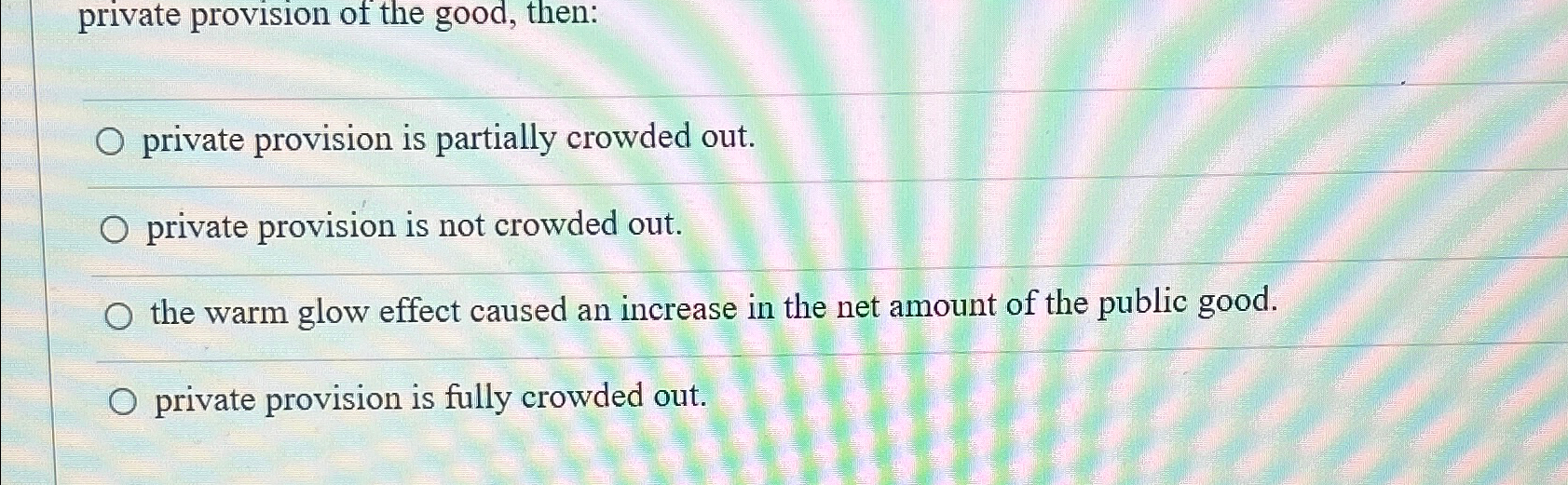 Solved private provision of the good, then:private provision | Chegg.com