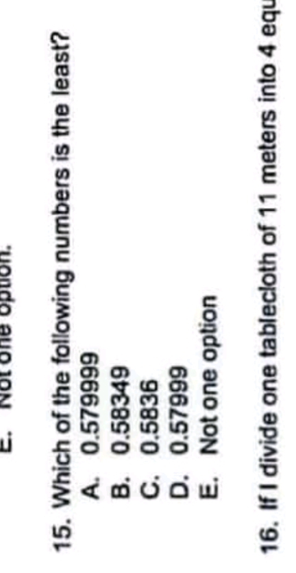 Solved Which of the following numbers is the | Chegg.com