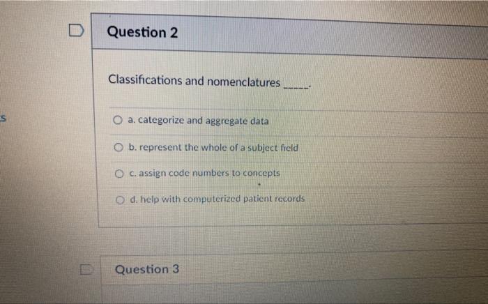 Solved Classifications and nomenclatures a. categorize and | Chegg.com