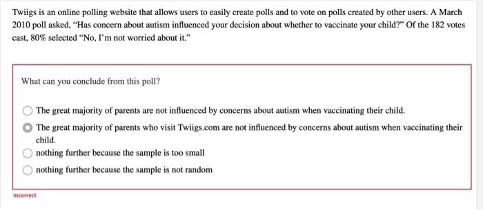 Solved Twiigs is an online polling website that allows users | Chegg.com