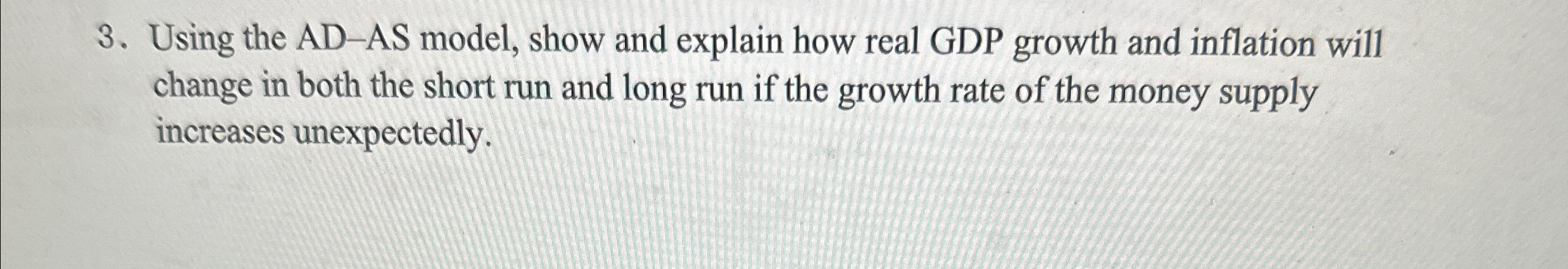 Solved Using the AD-AS model, show and explain how real GDP | Chegg.com