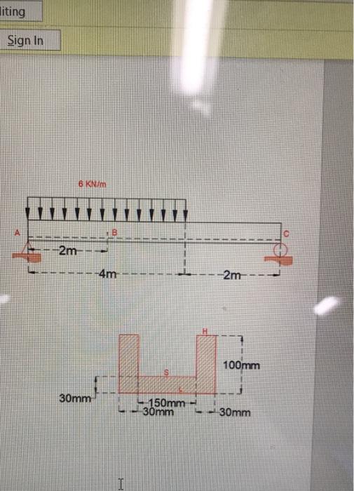 Solved Problem #2 A C-Channel Beam and its cross section is | Chegg.com