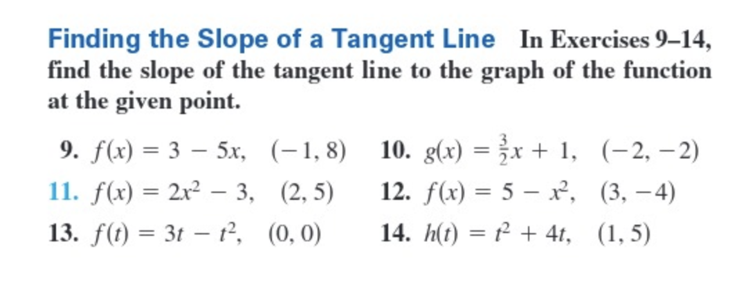 Solved Finding the Slope of a Tangent Line In Exercises | Chegg.com