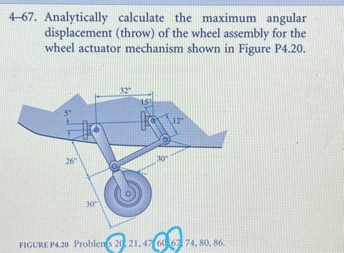 Solved 4 67 Analytically Calculate The Maximum Angular 4546