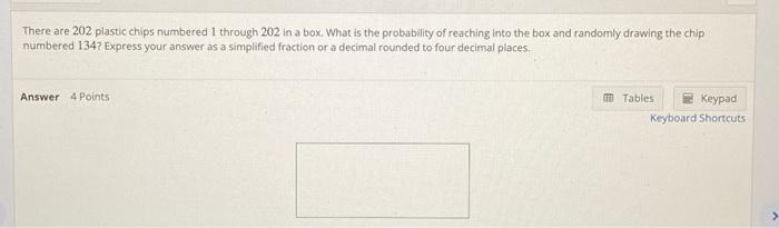 Solved There are 202 plastic chips numbered 1 through 202 in | Chegg.com