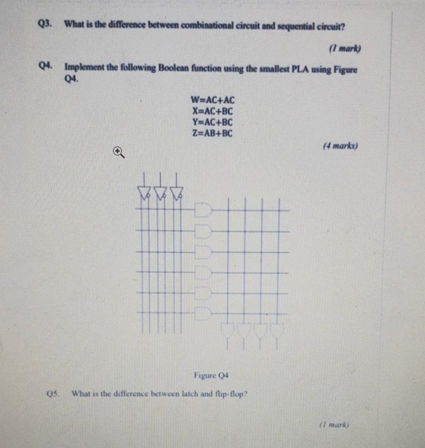 Solved Q3. What is the difference between combinational | Chegg.com