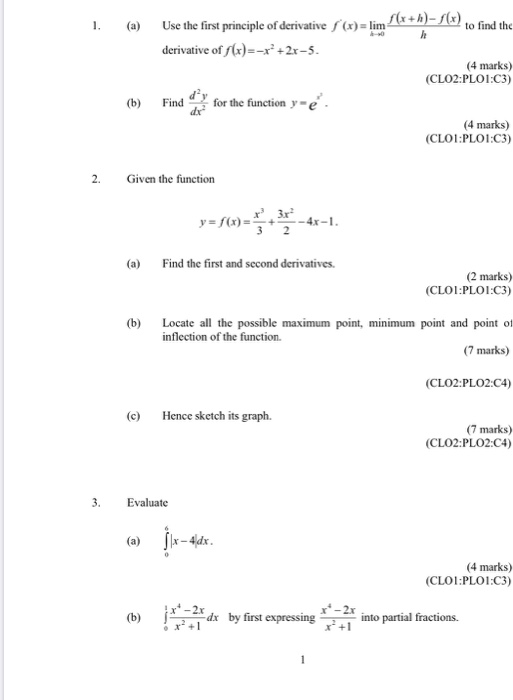 Solved 1. (a) h Use the first principle of derivative f | Chegg.com