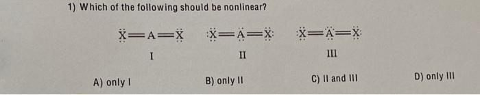 Solved 1) Which of the following should be nonlinear? | Chegg.com