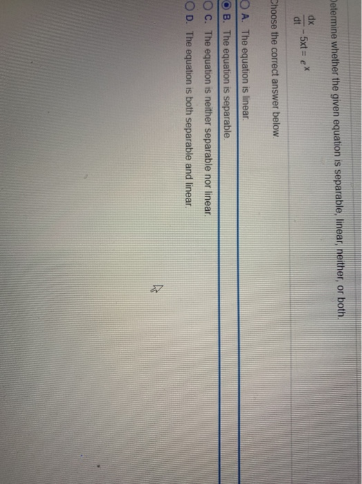 Solved Determine Whether The Given Equation Is Separable