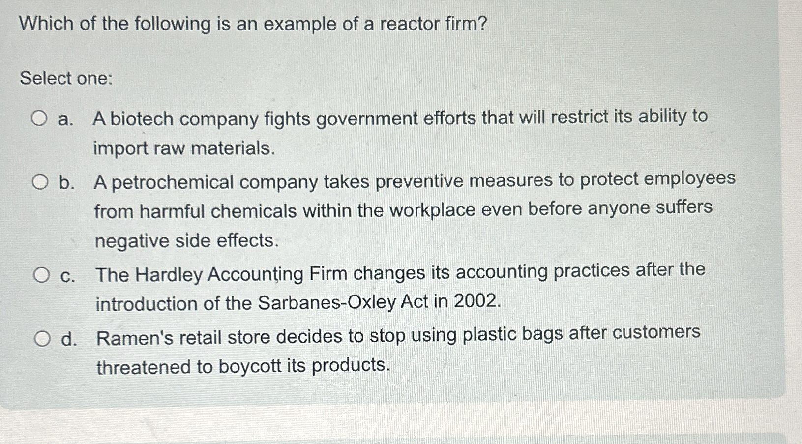Solved Which of the following is an example of a reactor | Chegg.com