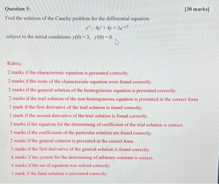 Solved Find the solution of the Cauchy problem for the | Chegg.com