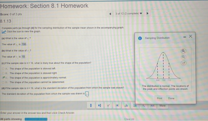 Solved Homework Section 8 1 Homework 3 Of 12 2 Complete