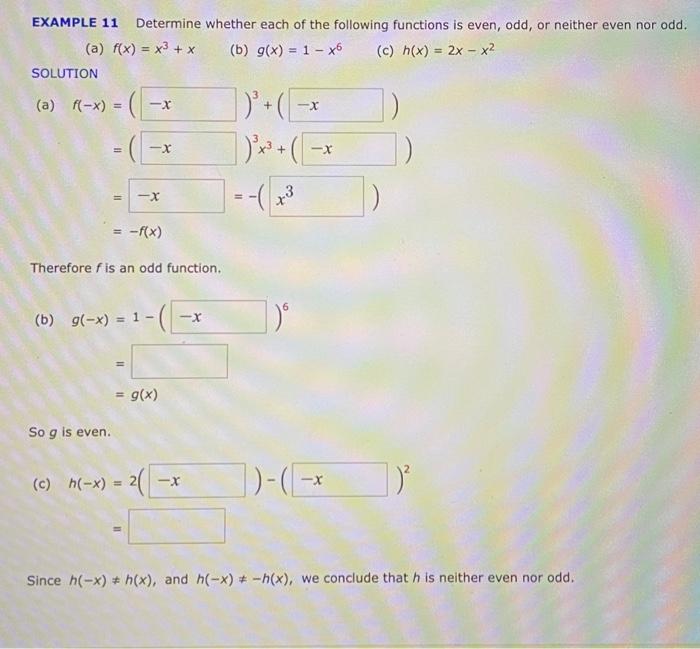 Solved Determine whether each of the following functions is | Chegg.com