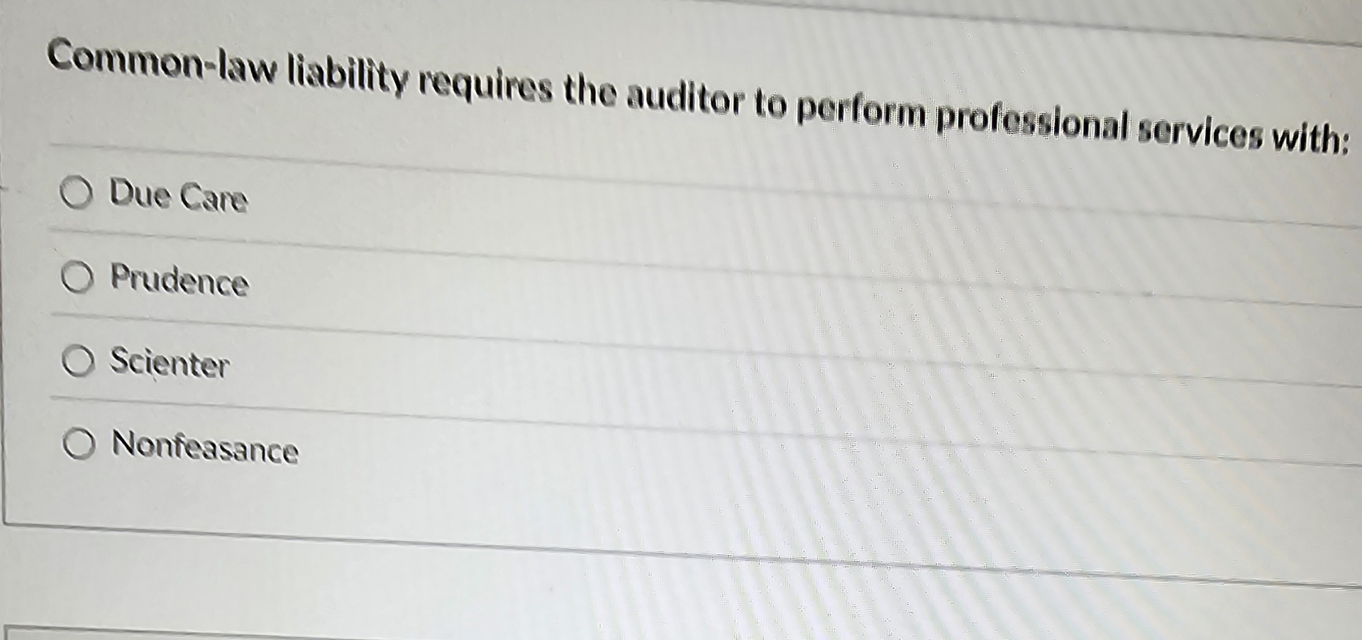 Solved Common-law liability requires the auditor to perform | Chegg.com