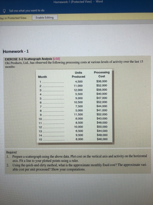 Solved Homework 1 Protected View Word Tell Me What You
