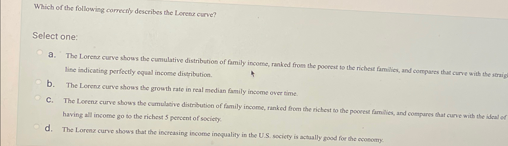 Solved Which of the following correctly describes the Lorenz | Chegg.com