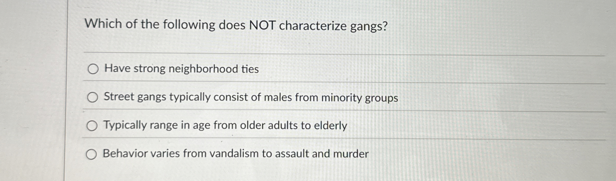 Solved Which of the following does NOT characterize | Chegg.com