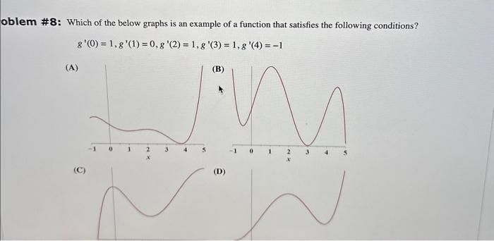 \#8: Which of the below graphs is an example of a | Chegg.com