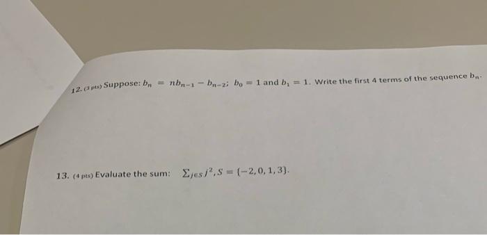 Solved 13. (4 pes Evaluate the sum: 2 ipes, )2,5=(−2,0,1,3) | Chegg.com Solved 13. (4 pes Evaluate the sum: 2 ipes, )2,5=(−2,0,1,3) | Chegg.com
