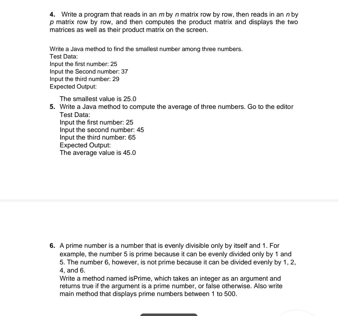 Solved 4. Write a program that reads in an m by n matrix row | Chegg.com