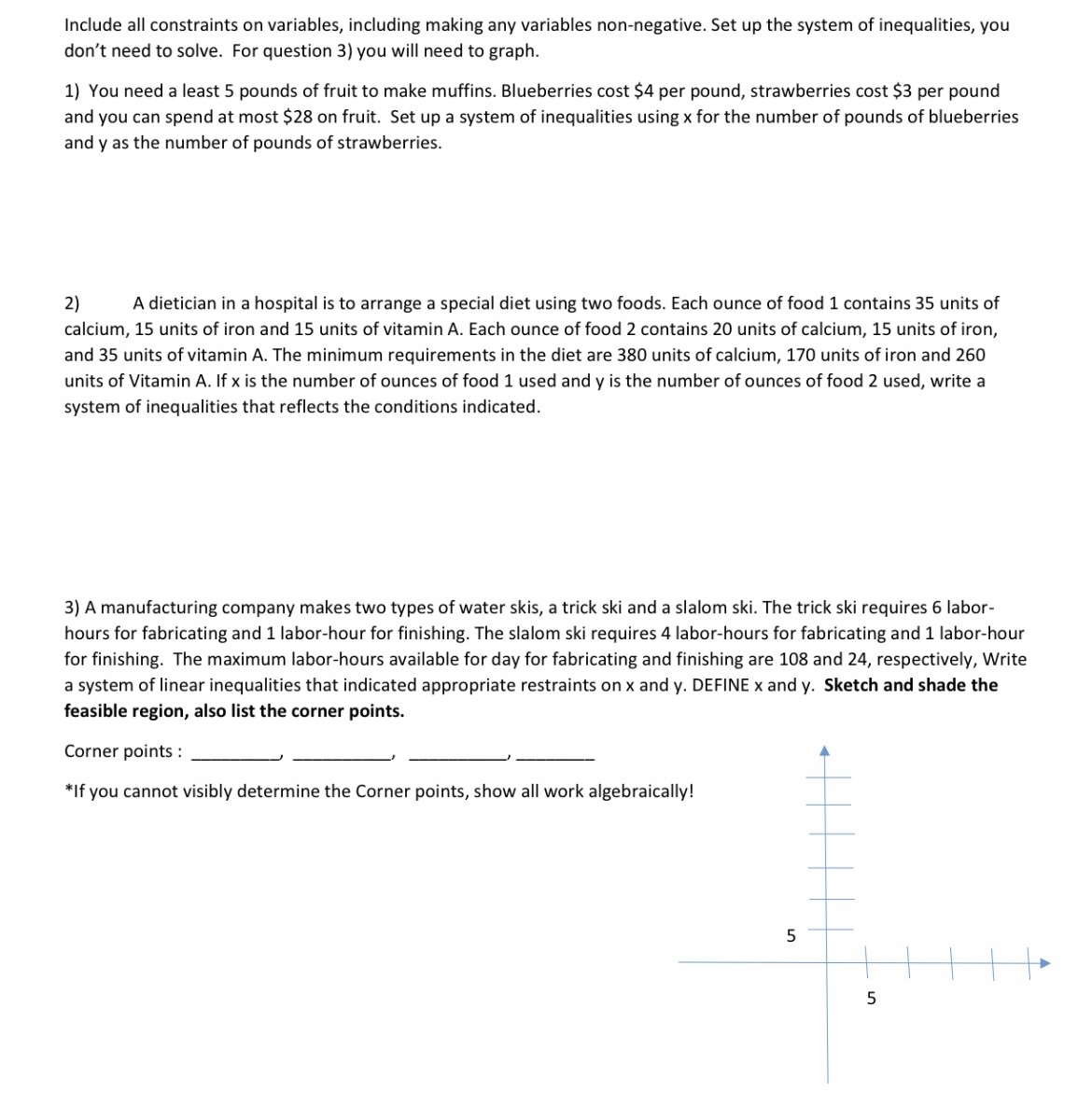Solved Include all constraints on variables, including | Chegg.com