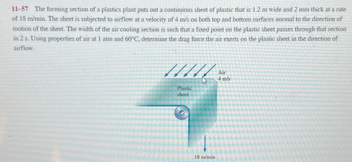 Solved 11-57 The forming section of a plastics plant puts | Chegg.com