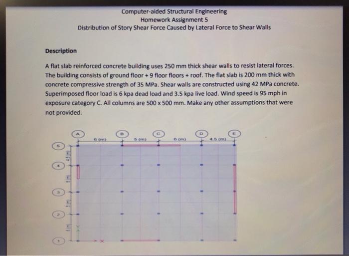 Solved Deliverable. 1. Create ETABS model representing the | Chegg.com
