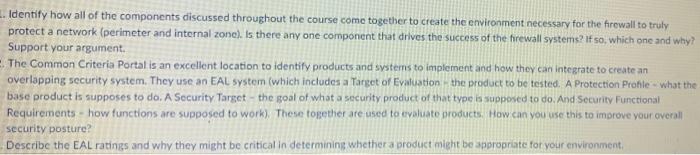 1. Identify how all of the components discussed | Chegg.com