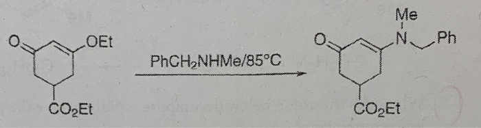 Solved Me omOE om Ph PhCH NHMe/85°C CO2Et CO2Et | Chegg.com
