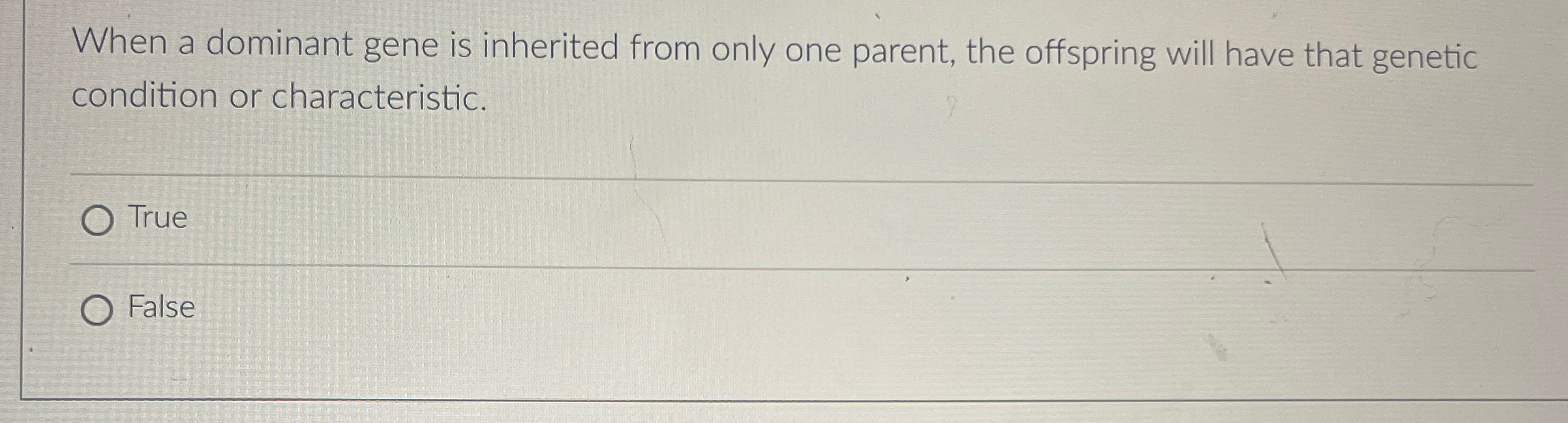 Solved When a dominant gene is inherited from only one | Chegg.com