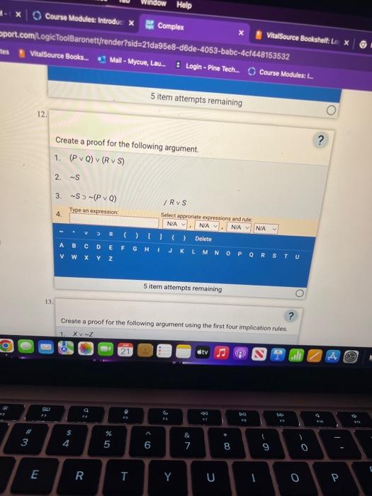 Use the first four implication rules to create a | Chegg.com