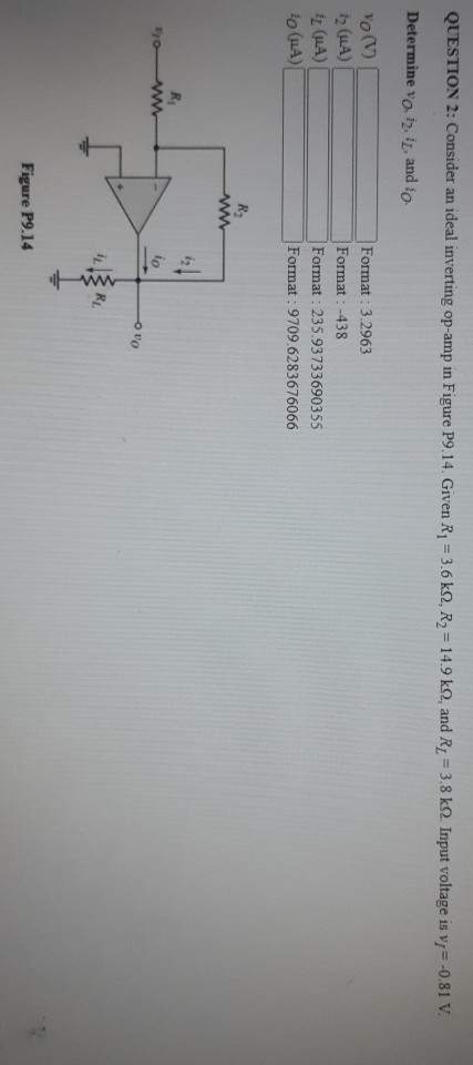 Solved QUESTION 2: Consider an ideal inverting op amp in | Chegg.com