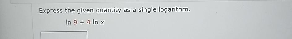 Solved Express the given quantity as a single | Chegg.com