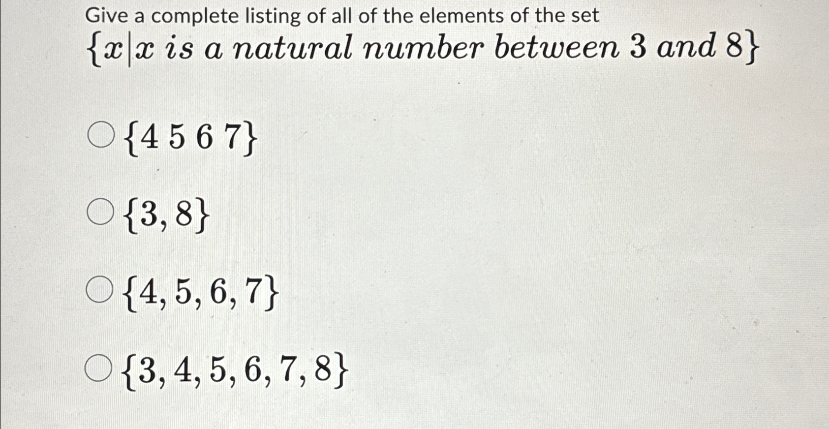 Solved Give a complete listing of all of the elements of the | Chegg.com