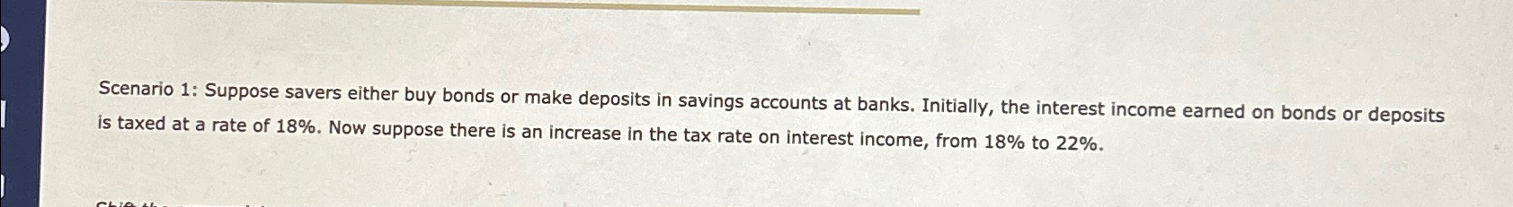 Solved Scenario 1: Suppose savers either buy bonds or make | Chegg.com Solved Scenario 1: Suppose savers either buy bonds or make | Chegg.com