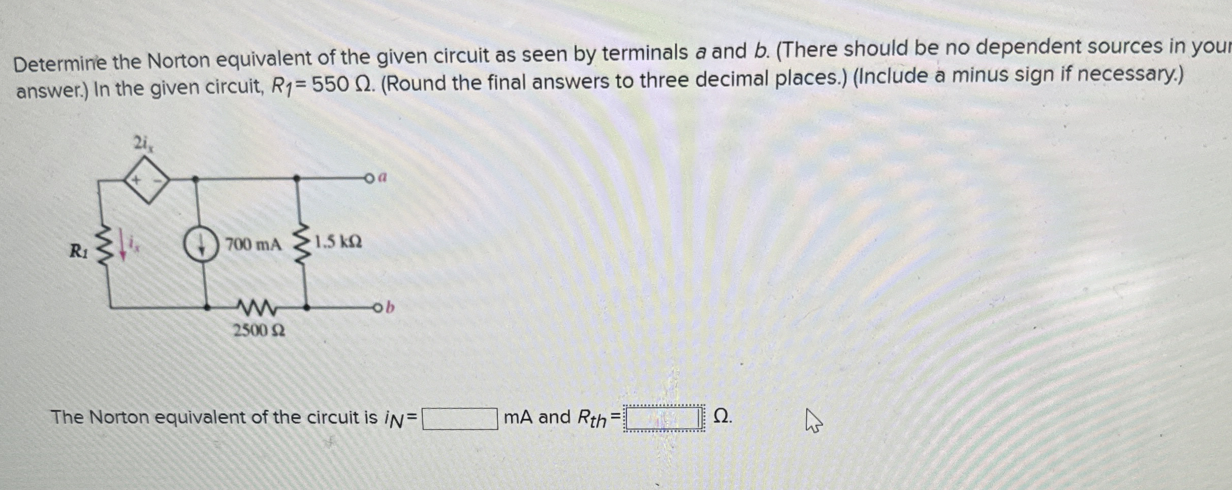 Solved Determine the Norton equivalent of the given circuit | Chegg.com