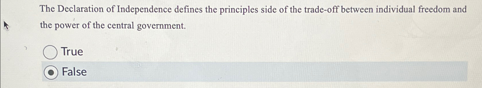 Solved The Declaration of Independence defines the | Chegg.com