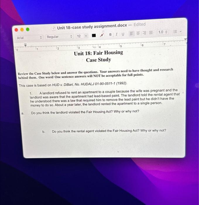 Solved Review the Case Study below and answer the questions. | Chegg.com