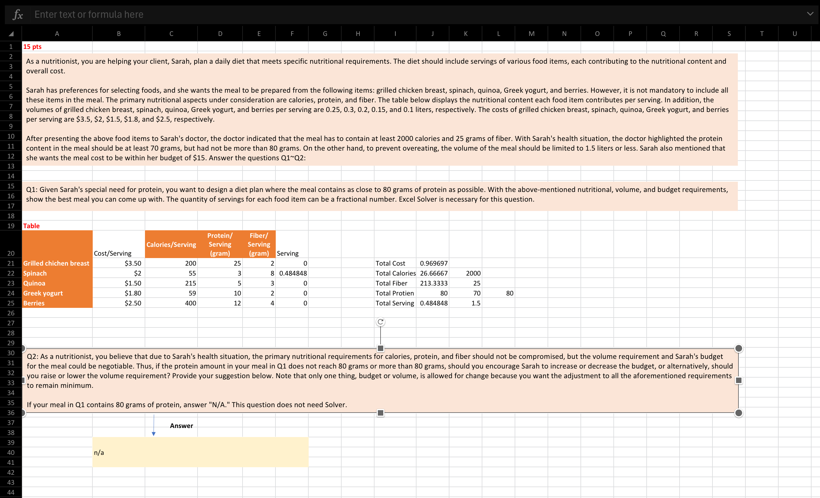 Solved Enter text or formula here15 ﻿ptsoverall cost. per | Chegg.com