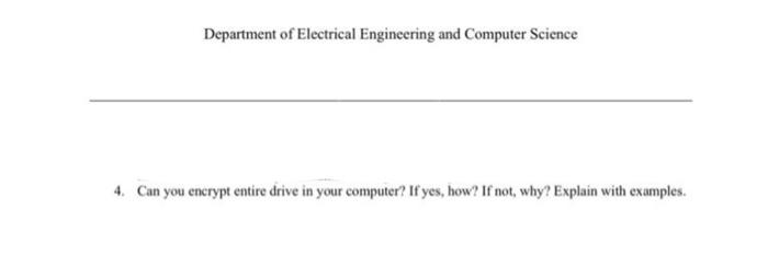 Solved Department of Electrical Engineering and Computer | Chegg.com