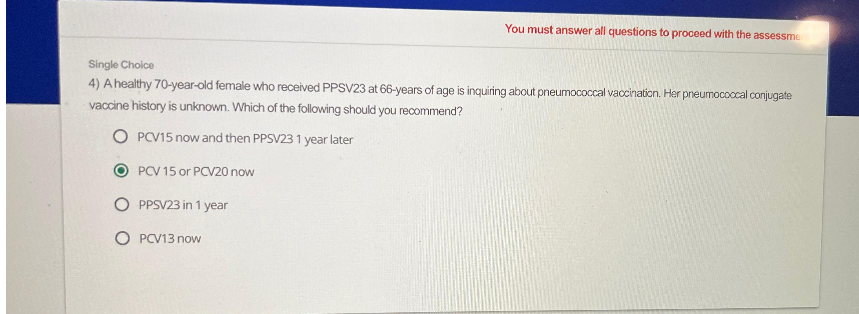 Solved You must answer all questions to proceed with the | Chegg.com