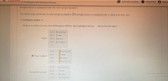 Solved Write code to read a list of song durations and song | Chegg.com