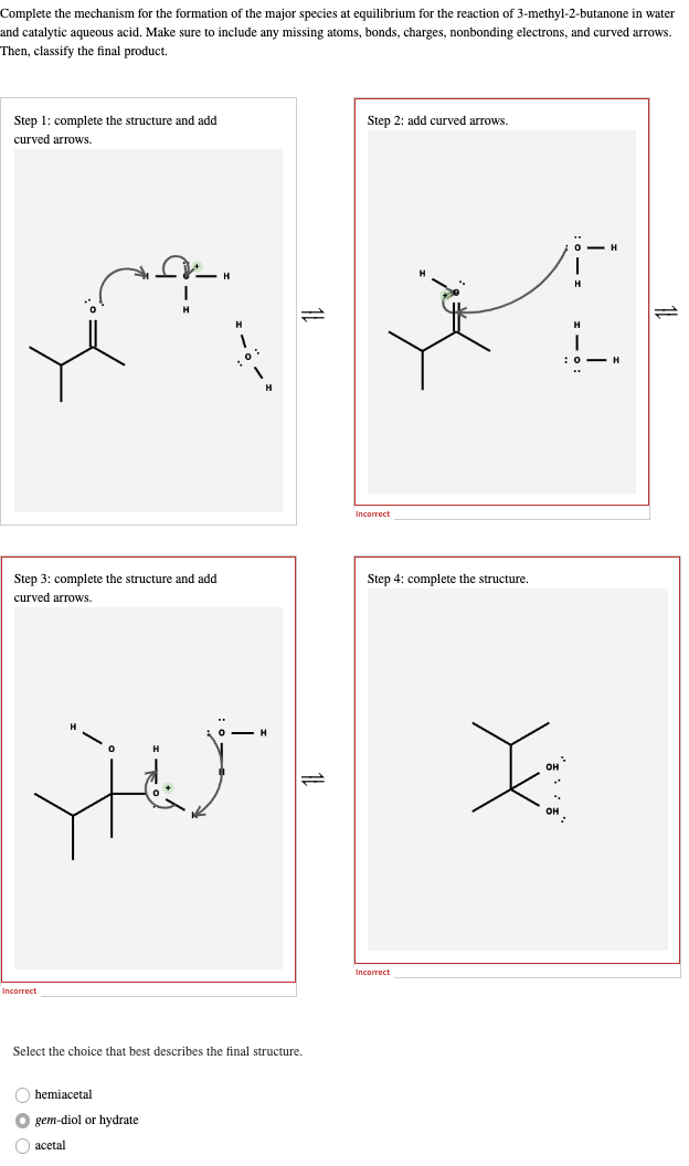 Solved Complete the mechanism for the formation of the major | Chegg.com