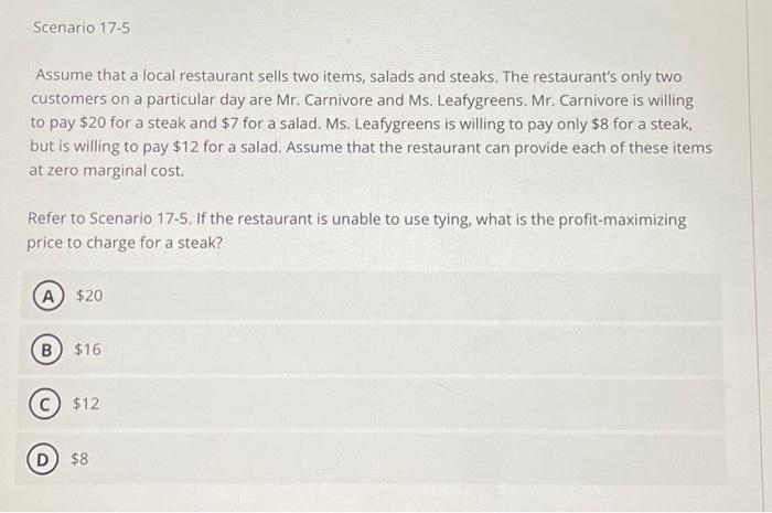 Solved Assume that a local restaurant sells two items, | Chegg.com