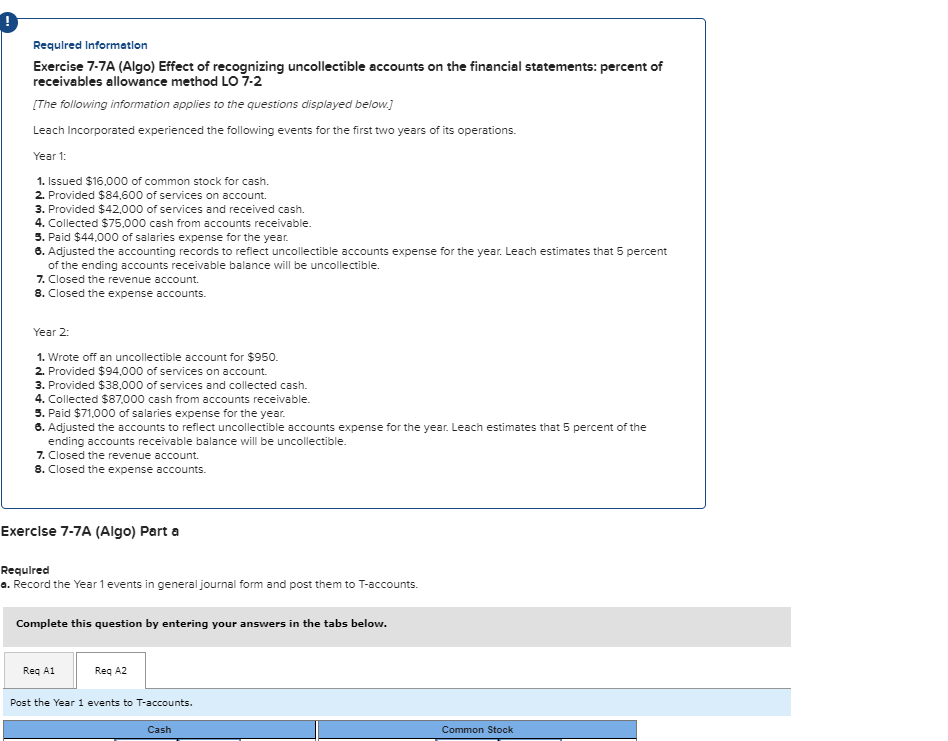 Solved Requlred InformationExercise 7.7A (Algo) ﻿Effect of | Chegg.com